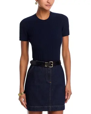 FRAME The Fine Cable Tee - Navy