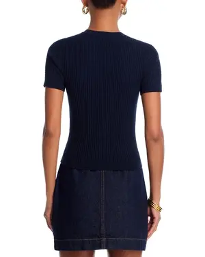 FRAME The Fine Cable Tee - Navy
