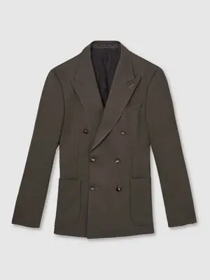 REISS Forest Double-breasted Tailored-fit Blazer