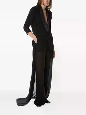 Alberta Ferretti Semi-sheer Wide Leg Trousers