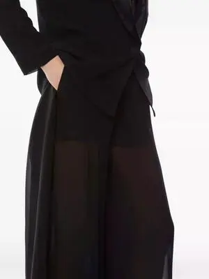 Alberta Ferretti Semi-sheer Wide Leg Trousers
