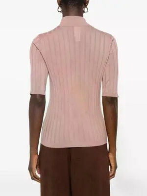 Fabiana Filippi Ribbed Tie-neck Top