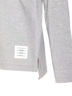 Thom Browne Stripe-detail Cotton Sweater - Grey
