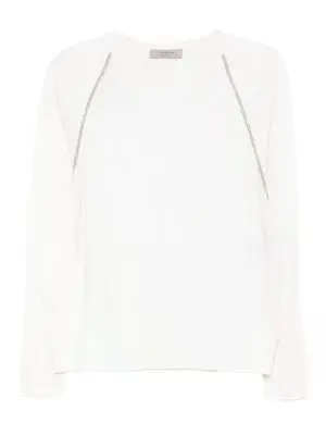 D.exterior Raglan-sleeve Embellished Sweater - Neutrals