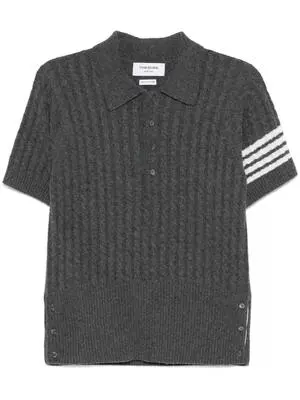 Thom Browne 4-bar Cashmere Polo Shirt