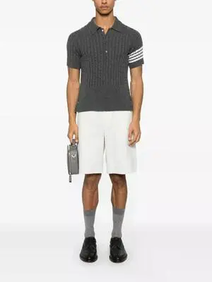 Thom Browne 4-bar Cashmere Polo Shirt