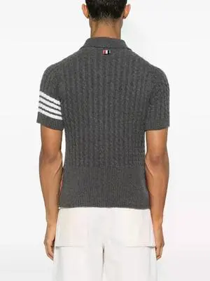 Thom Browne 4-bar Cashmere Polo Shirt
