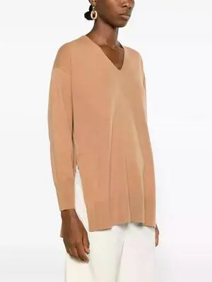 ALLUDE V-neck Long-sleeve Jumper