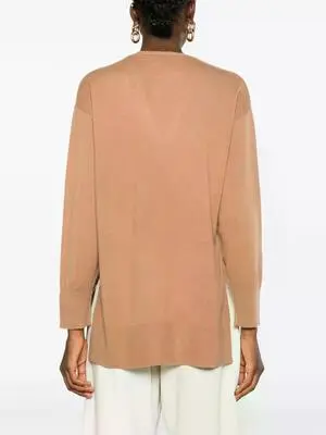 ALLUDE V-neck Long-sleeve Jumper