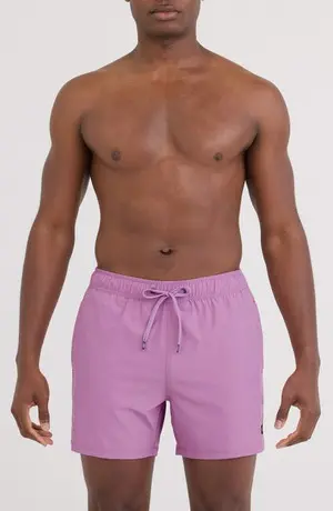 SAXX Oh Buoy 2-in-1 5-inch Volley Swim Trunks - Dusty Lavender