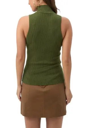 Trina Turk Westhampton Ribbed Turtleneck Top - Wilderness