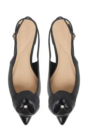 Ted Baker London Lili Rose Pointed Toe Slingback Flat - Black