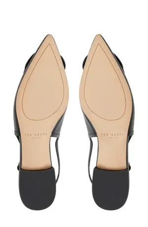 Ted Baker London Lili Rose Pointed Toe Slingback Flat - Black