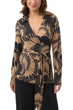 Trina Turk Makeba Printed Jersey Wrap Top