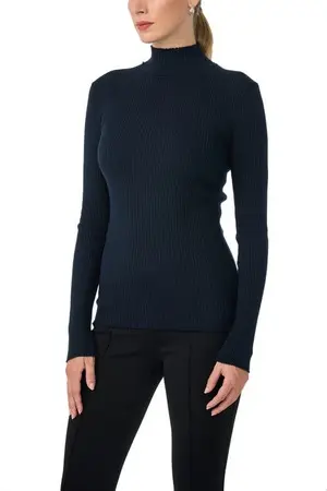 Trina Turk Hempstead Ribbed Turtleneck Sweater - Indigo