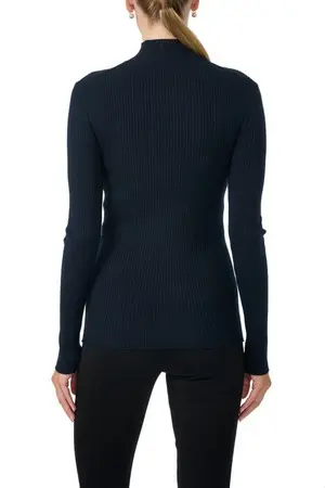 Trina Turk Hempstead Ribbed Turtleneck Sweater - Indigo