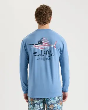 SALT LIFE Sailfish 'n Bones Long Sleeve Performance Tee