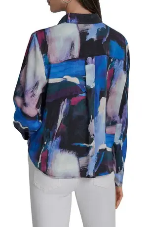Dkny Printed Satin Shirt