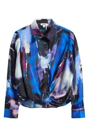 Dkny Printed Satin Shirt