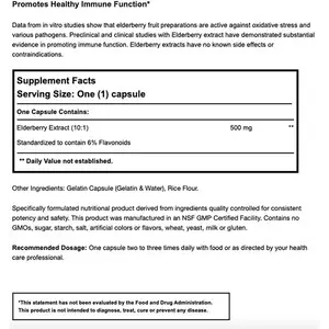 PROGENA Elderberry Extract 90 Capsules