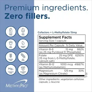 METHYLPRO L-methylfolate 15 Mg + Cofactors 30 Capsules