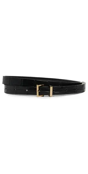 FRAME The Petite Croc Belt - Black