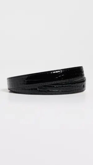 AUREUM No.16 Leather Belt - Patent Black