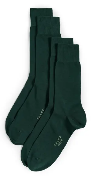 Falke Happy 2-pack Socks - Hunter Green