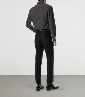 TOM FORD Cotton Voile Micro Pois Shirt - Black