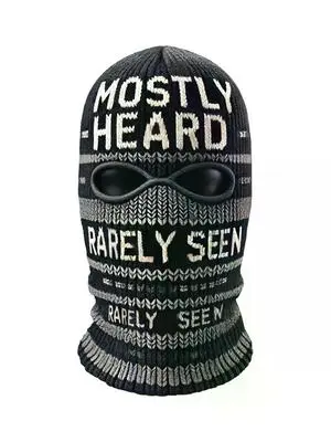 MOSTLY HEARD RARELY SEEN Logo-intarsia Ski Mask