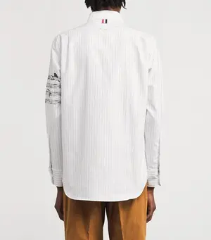 Thom Browne Cotton Embroidered Geese Shirt