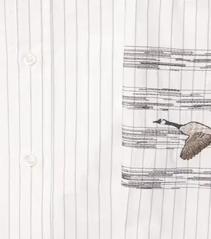 Thom Browne Cotton Embroidered Geese Shirt