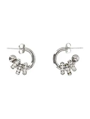 JUSTINE CLENQUET Daisy Hoop Earrings - Palladium
