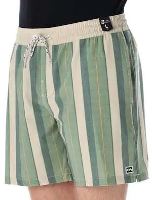 BILLABONG Striped Shorts - Moss