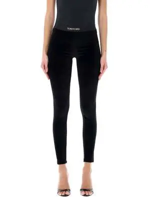 TOM FORD Stretch Velour Leggings - Black
