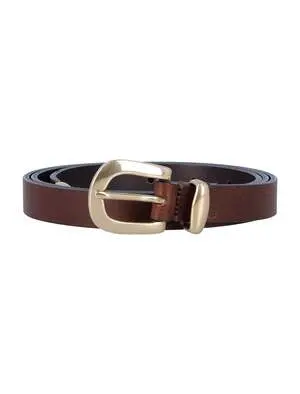 SUNFLOWER Leather Belt Brown