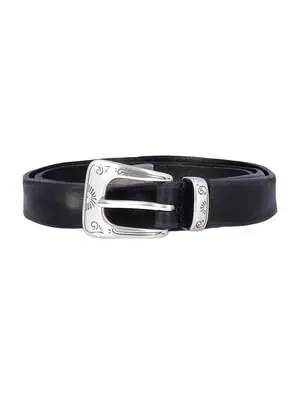 MANCINI 1979 William Leather Belt - Black