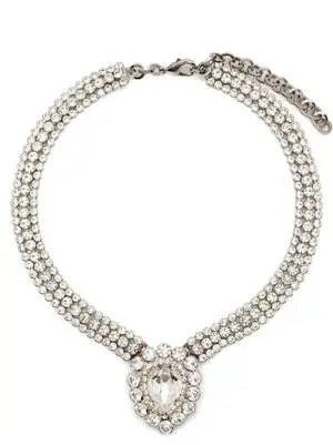 ALESSANDRA RICH Alessandra Rich Crystal Drop Stone Necklace