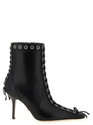 Mach & Mach Crystalized Corset Ankle Boots