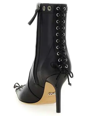 Mach & Mach Crystalized Corset Ankle Boots