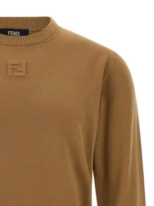 Fendi Wool Sweater With Embossed Logo