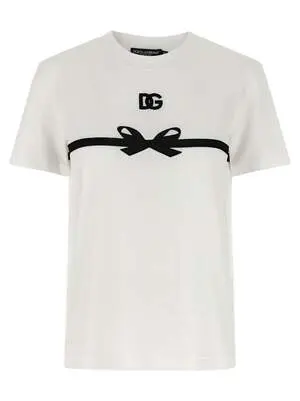 Dolce & Gabbana Bow Detail T-shirts For Women