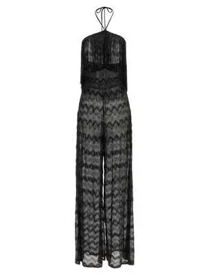 Missoni Zig Zag Lamé Jumpsuit - Black