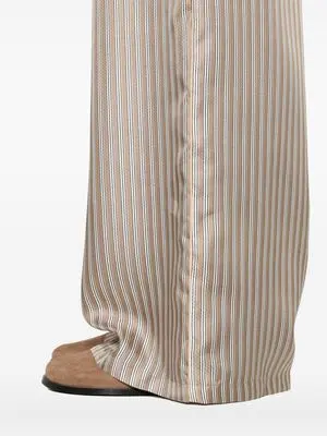 Max Mara Wide Leg Silk Blend Trousers