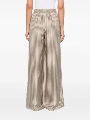 Max Mara Wide Leg Silk Blend Trousers