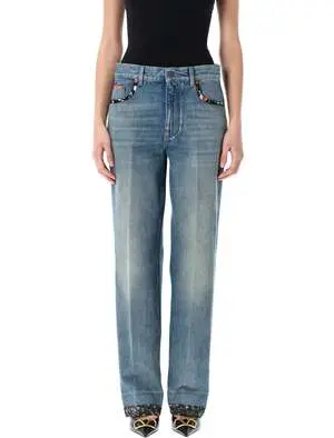 Valentino Garavani Straight Leg Jeans