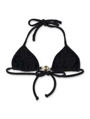 REINA OLGA Triangle Bikini Top - Black