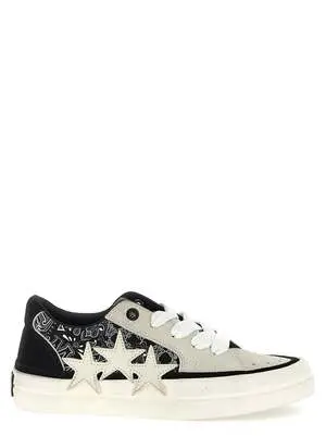 Amiri Bandana Sunset Skate Sneakers - White/black