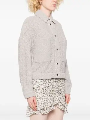 IRO PARIS Pabli Cotton Jacket - Light Grey