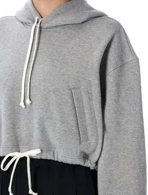 Comme Des Garçons Hooded Sweatshirt With Tie Detail